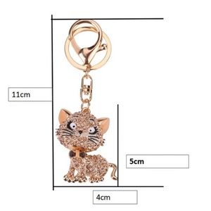 Accessories | Lovely Cat Crystal Rhinestones Keychain | Poshmark